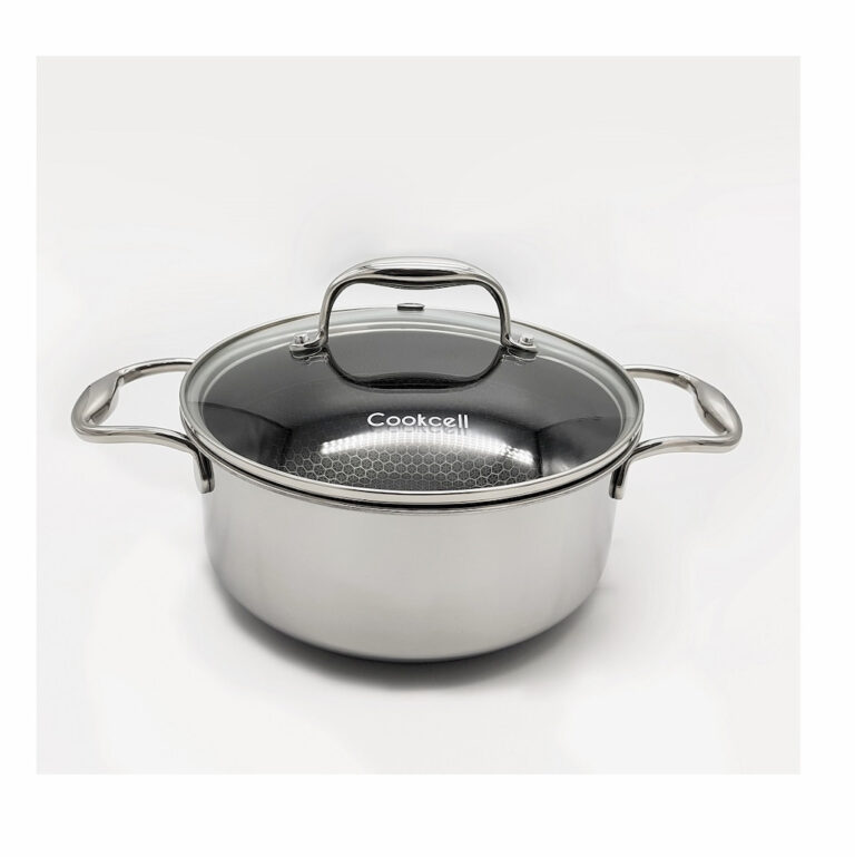 סיר היברידי COOK CELL נירוסטה איכותית מעטפת חיצוני ציפוי נון סטיק פנימי ...